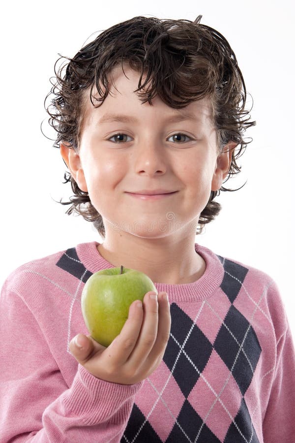 Offering an apple stock photo. Image of face, child, children - 2951934