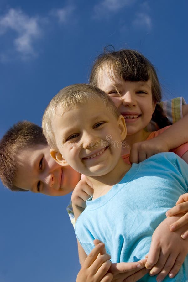 Smiling children stock image. Image of happy, long, families - 1132955