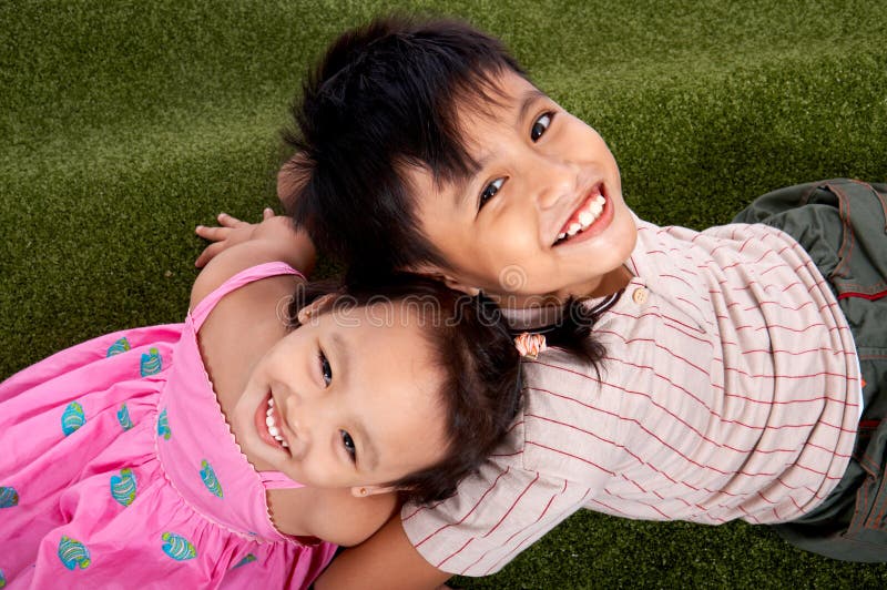Smiling children stock image. Image of relax, looking - 4557225