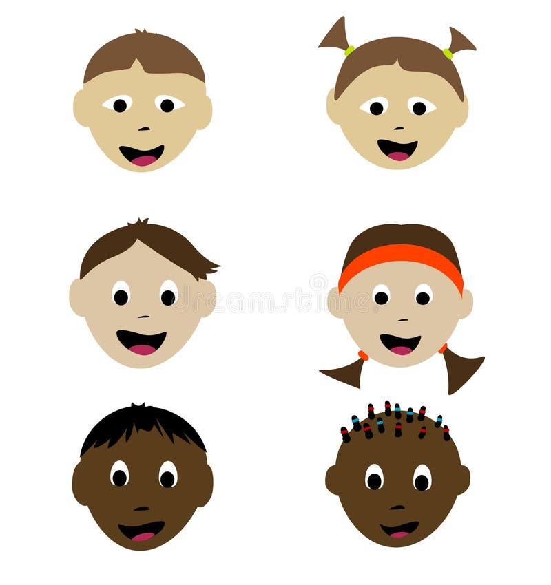 Smiling children stock vector. Illustration of continent - 8355680