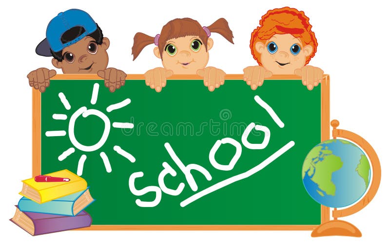 Children and sun stock illustration. Illustration of learn - 127538937