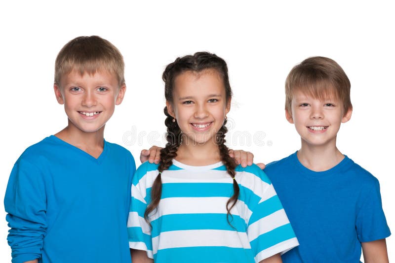 Smiling children stock photo. Image of caucasian, closeup - 46368764