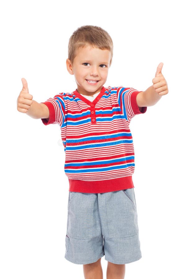 Smiling Children with Thumbs Up Sign Stock Photo - Image of okay ...