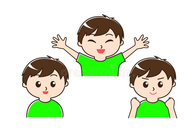 Smiling Children Illustration Set Stock Vector - Illustration of active ...