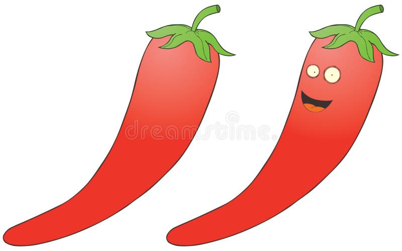 Cute and Funny Chili Cartoon Illustration Stock Vector - Illustration ...