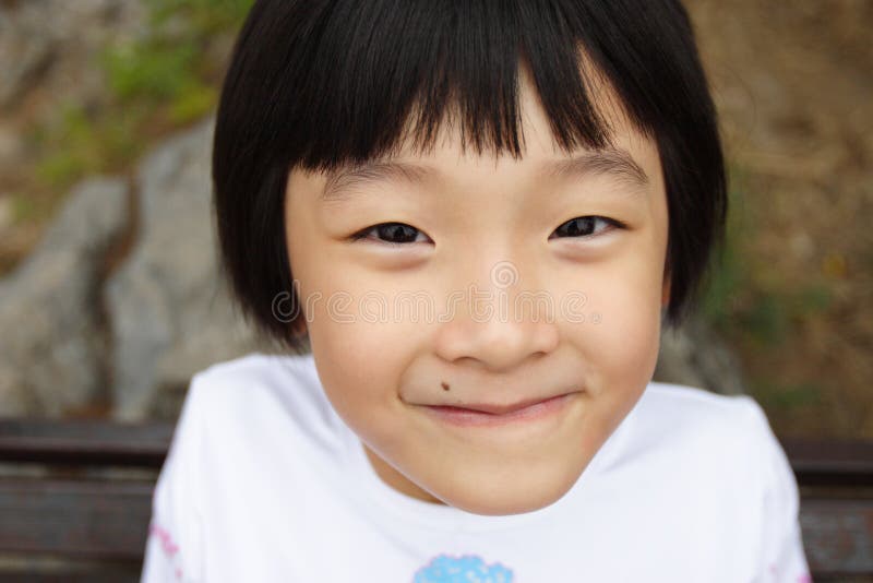 Smiling china child stock image. Image of portrait, outside - 1586437
