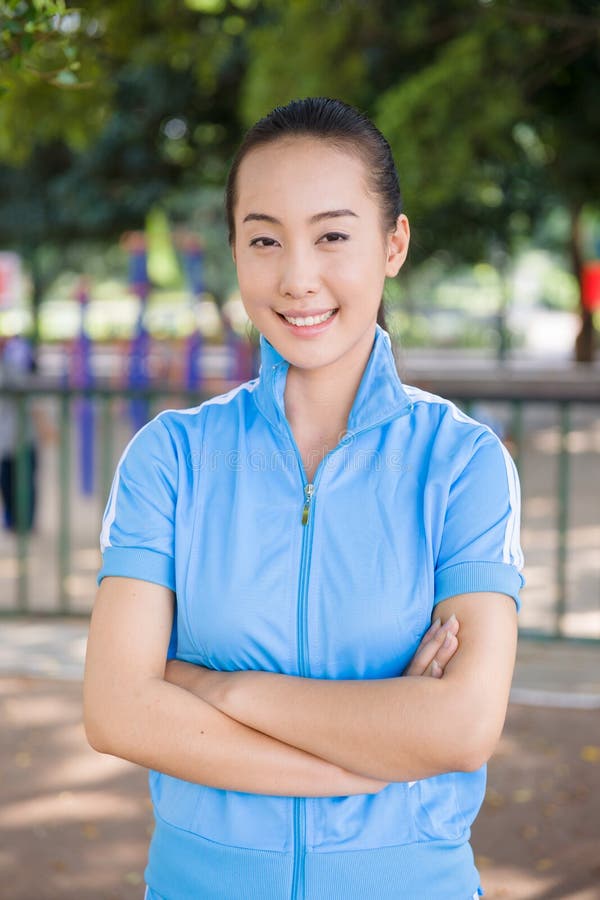 Smiling Chinese College Student Stock Image - Image of woman, asian ...