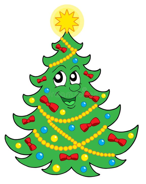 Smiling Christmas Tree 2 Vector Stock Vector - Illustration of design ...