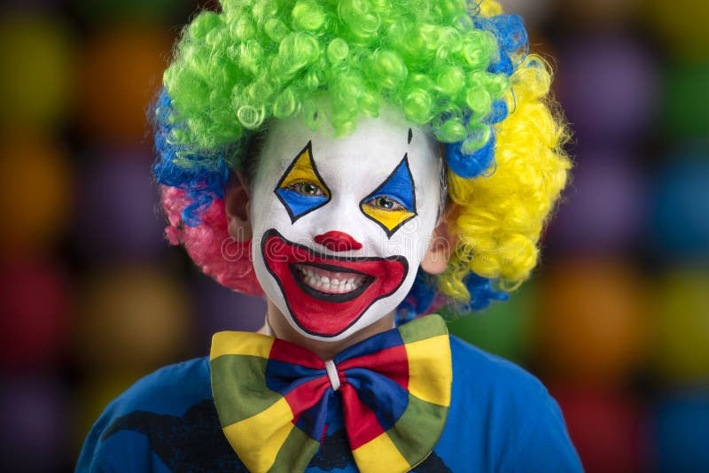 Smiling clown stock image. Image of circus, costume - 208598615