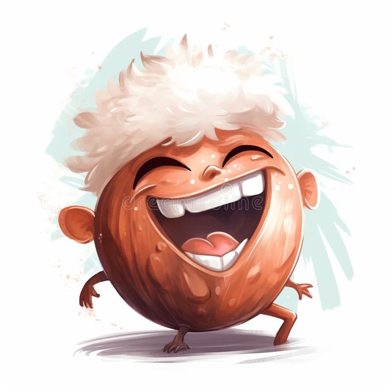 Smiling Coconut: an Expressive and Enthusiastic Drawing. Generative AI ...
