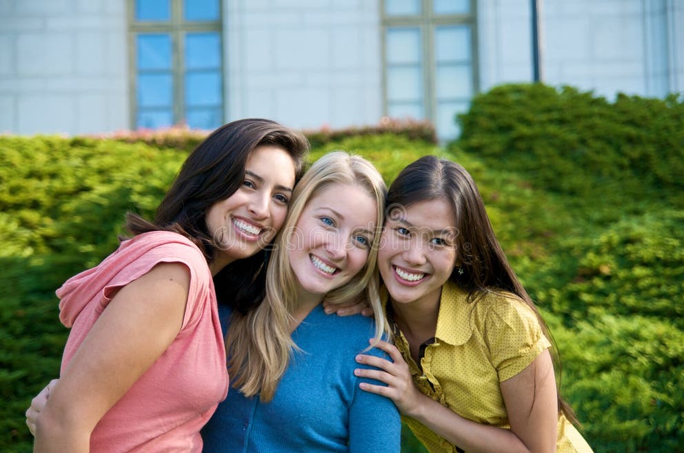 Smiling College Students stock image. Image of diversity - 8912799