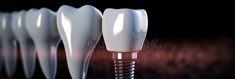 Smiling with Confidence: Realistic Dental Implant Banner, Generative AI ...
