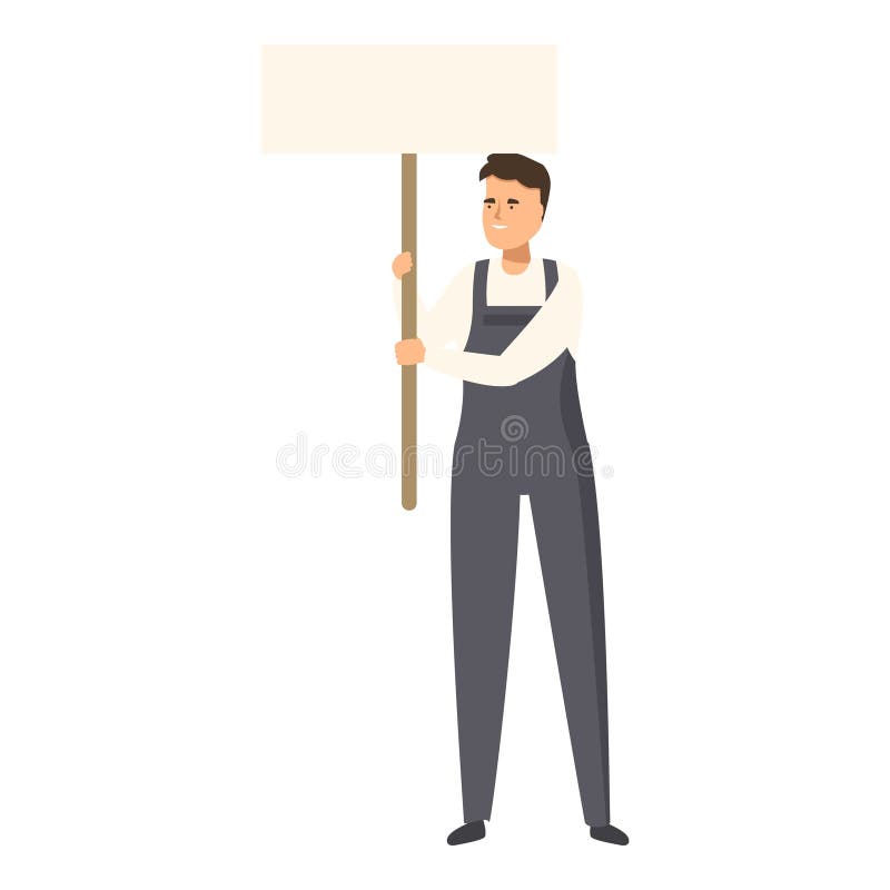 Construction Worker Holding Sign Stock Illustrations – 5,836 ...
