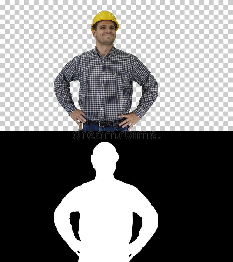 Smiling Construction Worker in Yellow Helmet Looking at Perfect Well ...