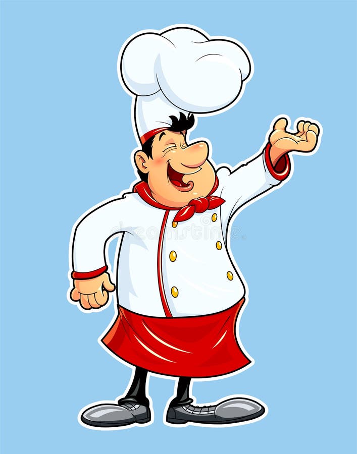 Smiling Cook. Cartoon Character. Vector Illustration. Stock Vector ...