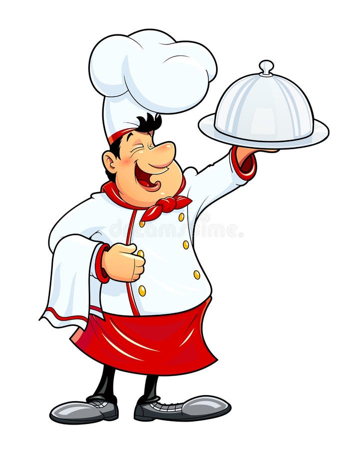 Smiling Cook. Cartoon Character. Vector Illustration. Stock Vector ...