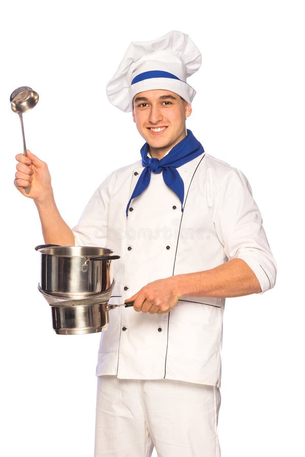 Smiling cook chef stock photo. Image of apprentice, bristle - 44100924