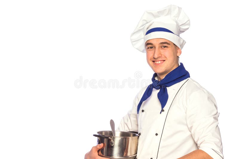 Smiling cook chef stock photo. Image of apprentice, bristle - 44100924