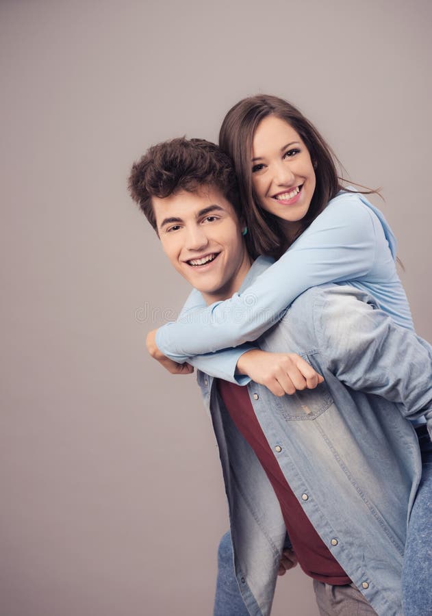 Smiling couple having fun stock photo. Image of positivity - 55377686
