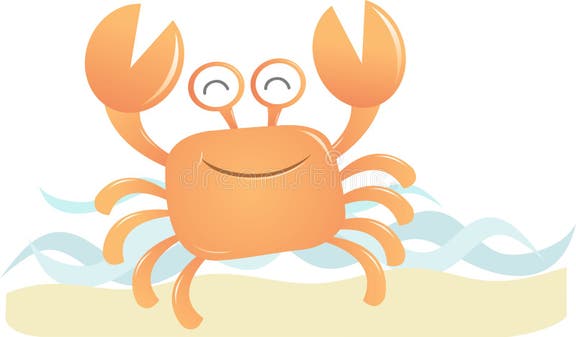 Smiling Crab stock vector. Illustration of crab, smile - 5244183