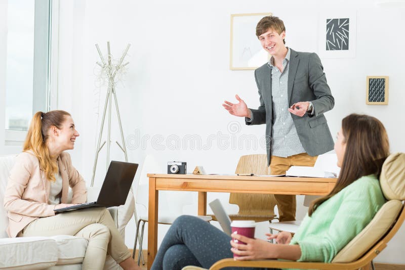 Smiling creative people stock image. Image of businesspeople - 57982561