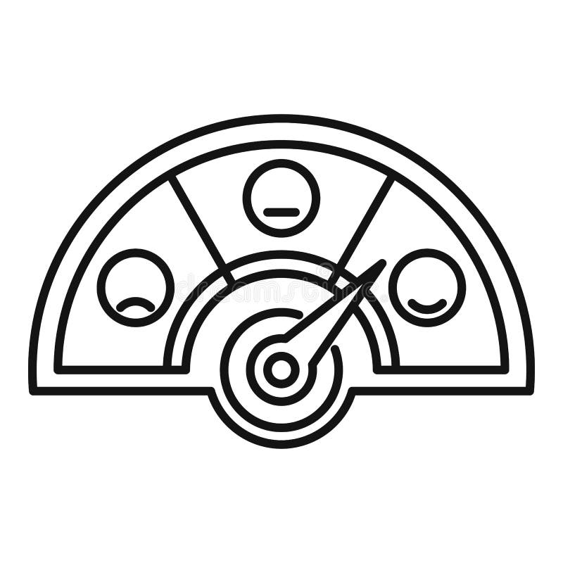 Low Credit Score Icon, Outline Style Stock Vector - Illustration of ...