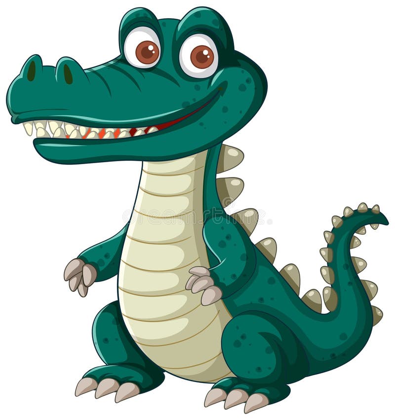 Smiling Crocodile with Big Eyes Stock Vector - Illustration of animal ...