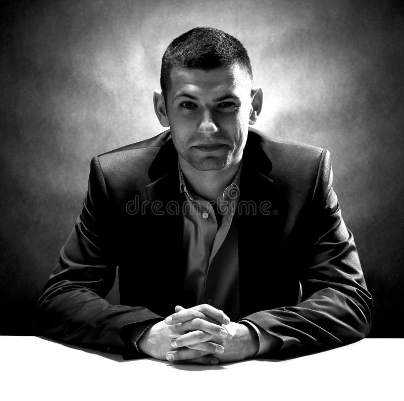 Intelligent looking crook stock image. Image of studio - 37537259