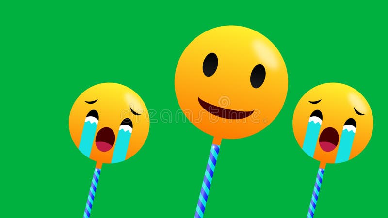 Smiling and Crying Emoji Expression Isolated Stock Illustration ...