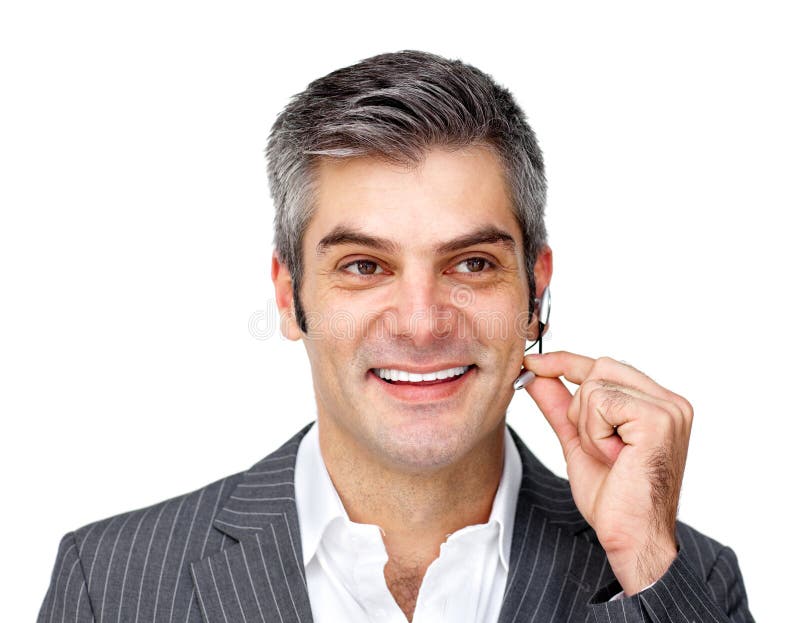 Smiling Customer Service Agent Stock Photo - Image of center, headset ...