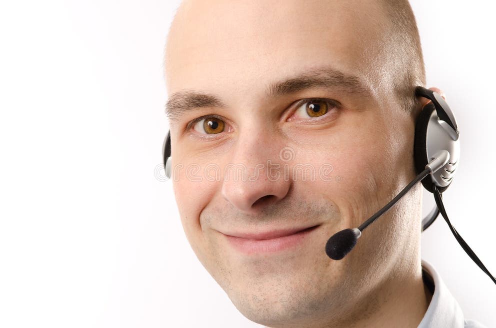 Smiling Customer Service Agent Stock Image - Image of helpline, formal ...