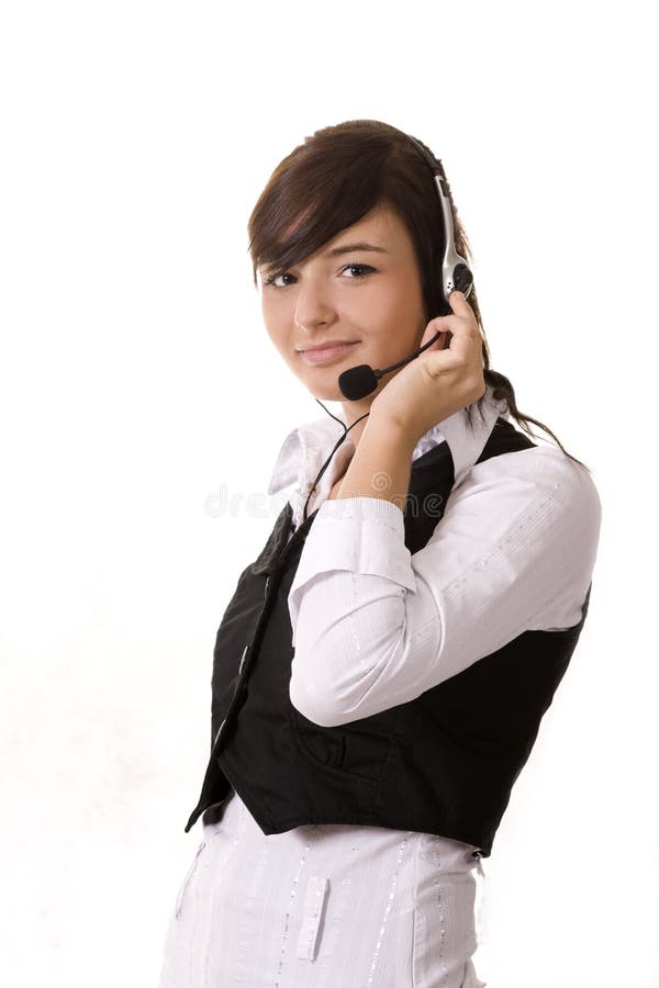 Smiling Customer Service Representative Stock Image - Image of ...