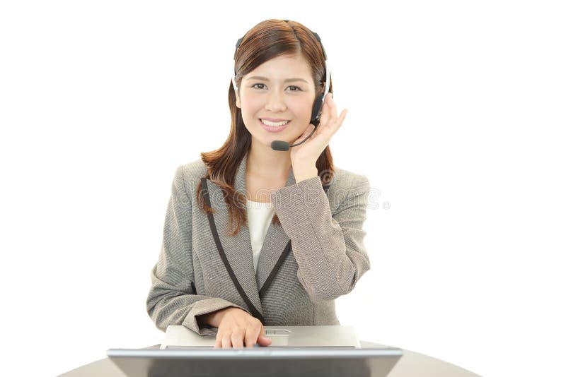 Customer services operator stock photo. Image of attractive - 37488626