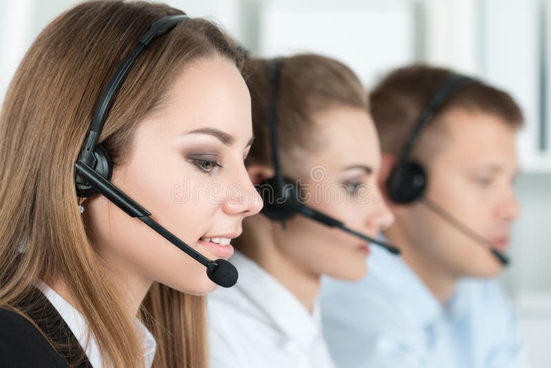 Female Customer Services Agent in Call Center Stock Image - Image of ...