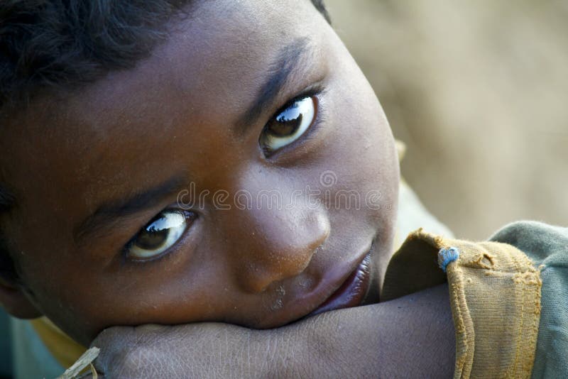 Smiling Cute African Boy with Beautiful Face Stock Photo - Image of ...