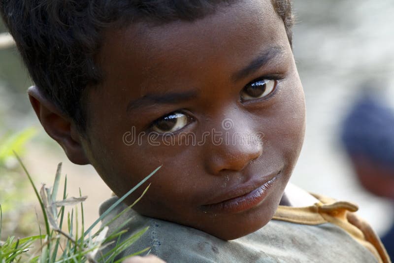 Smiling Cute African Boy with Beautiful Face Stock Image - Image of ...