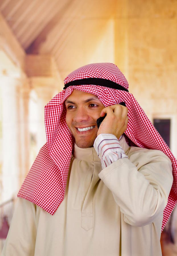 Smiling Cute Young Arabian Man Posing Happy Stock Image - Image of ...