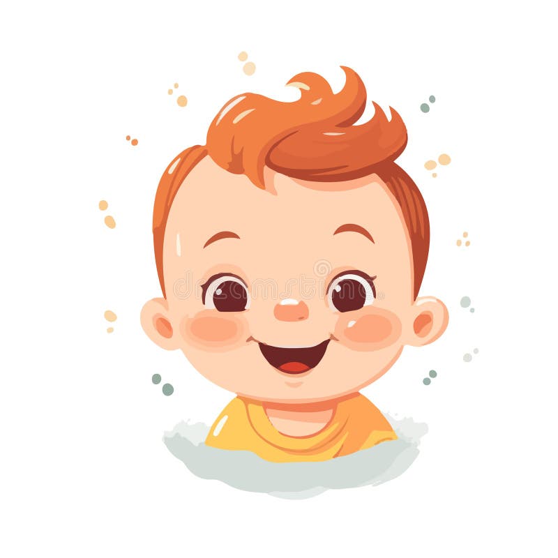 Smiling Cute Baby Face Vector Art Stock Vector - Illustration of infant ...