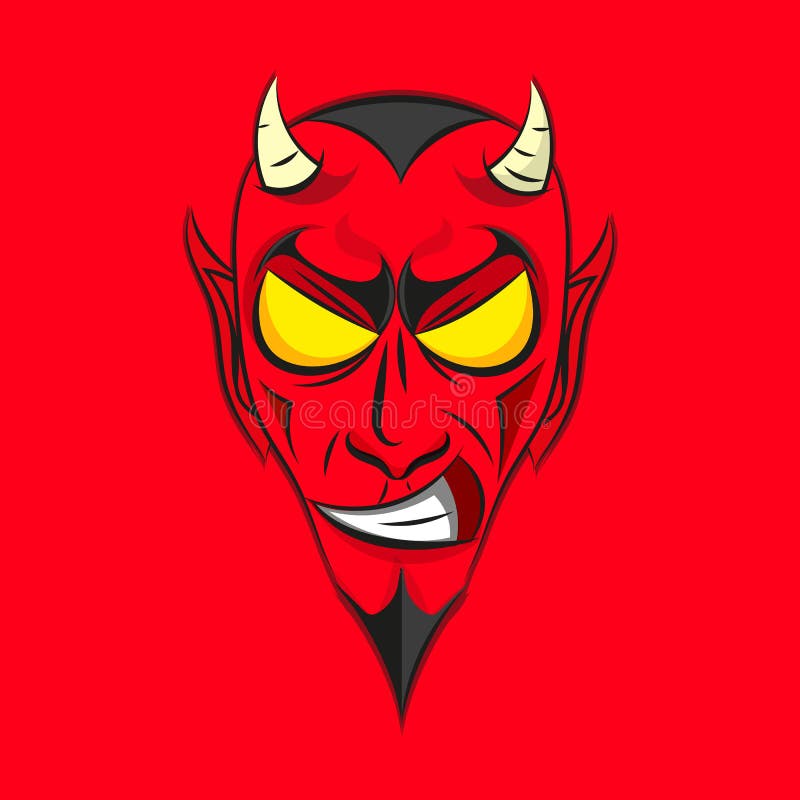 Smiling devil Head stock vector. Illustration of head - 93969505