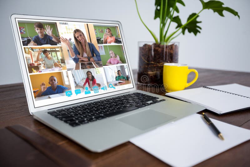 Smiling Diverse Elementary School Pupils and Teacher during Class on ...