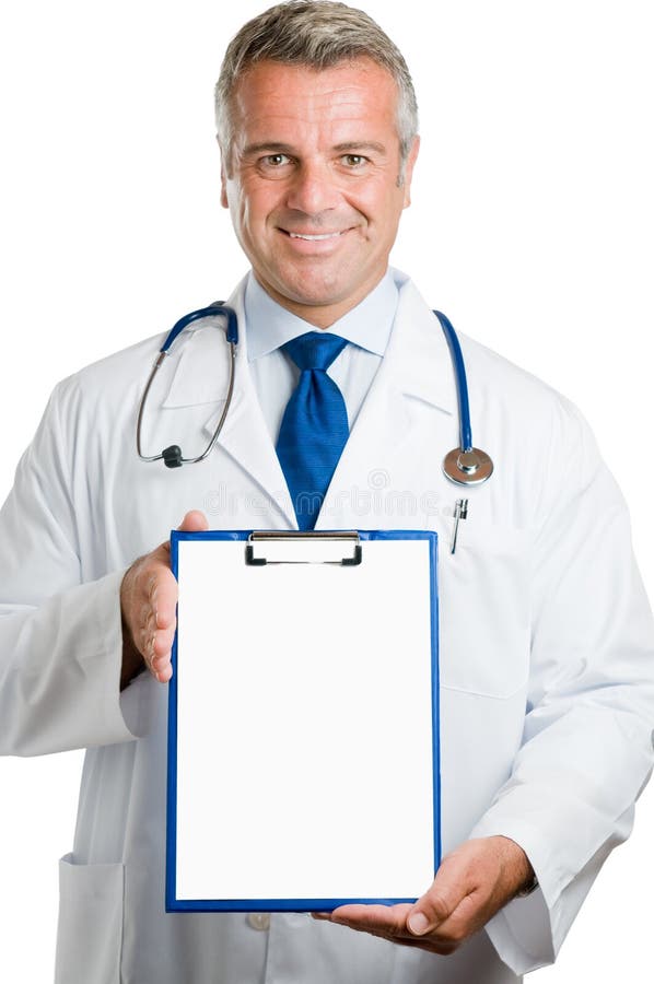 Doctor Holding Information or Form Stock Image - Image of fact, sheet ...