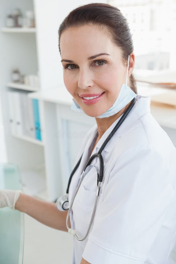 Smiling Doctor in Her Office Stock Photo - Image of person, doctor ...