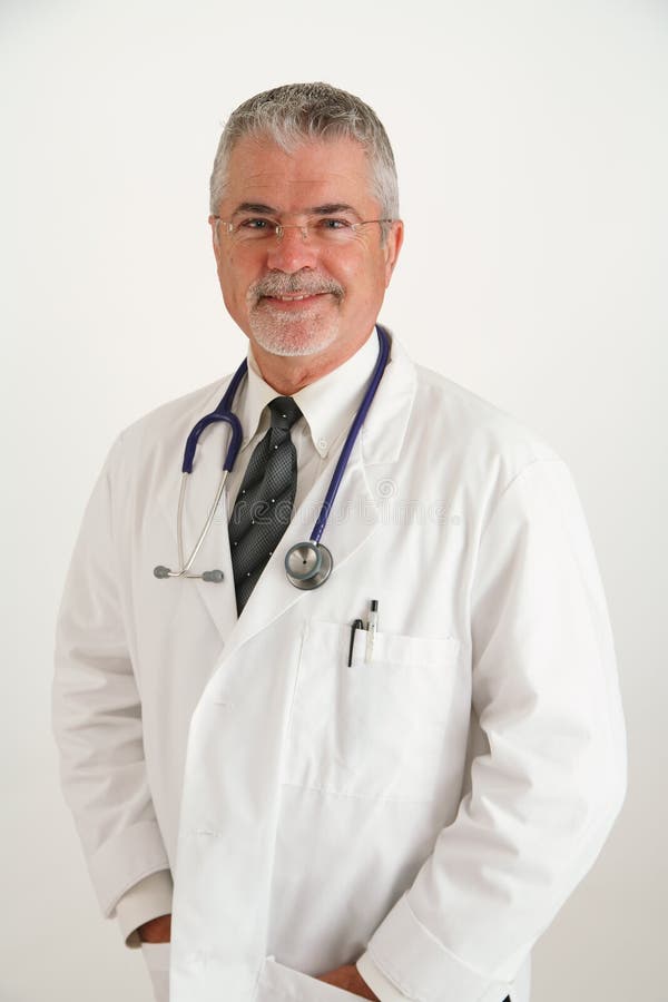 Smiling Doctor Looking Happy Stock Photo - Image of consoling, family ...