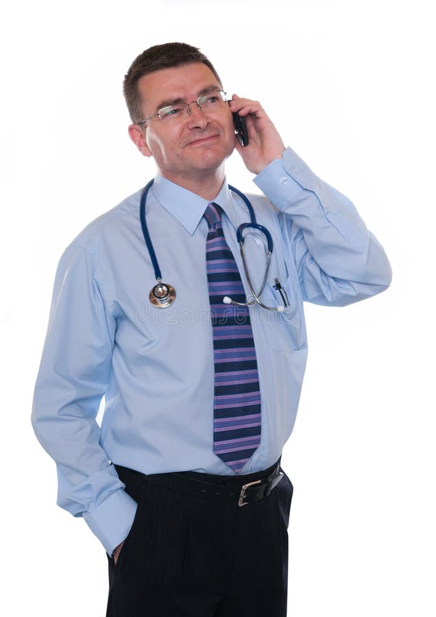 Doctor talking on phone stock photo. Image of person, photograph - 2046758
