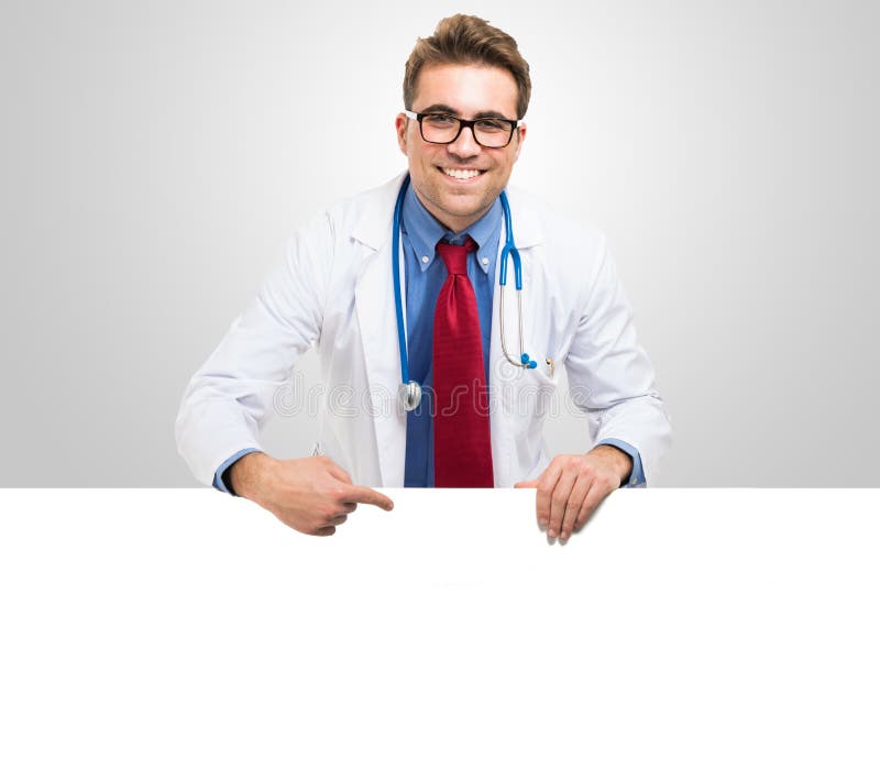Doctor Showing a White Board Stock Image - Image of medical, copy: 29743271
