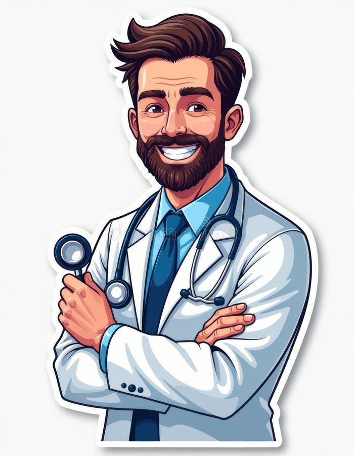 Smiling Doctor Showing Thumbs Up Vector Flat Cartoon Illustration Stock ...