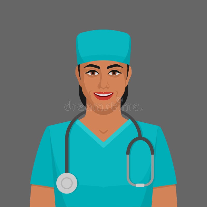 Smiling Doctor Woman with Stethoscope Stock Vector - Illustration of ...