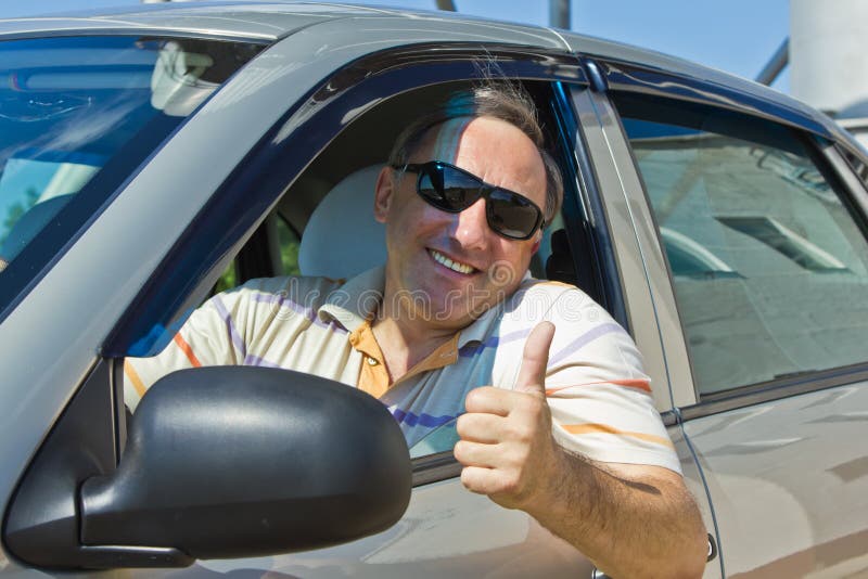Smiling driver stock photo. Image of vehicle, happiness - 32692482