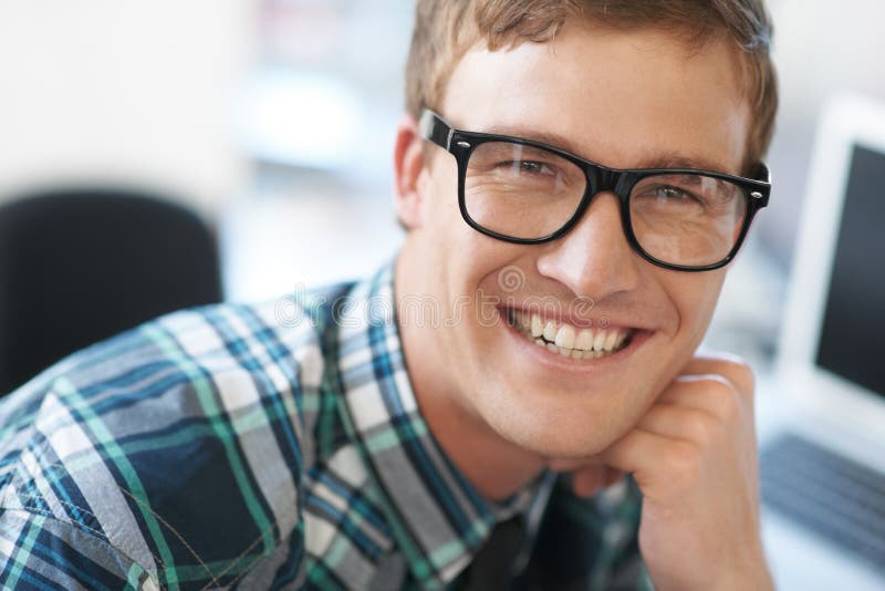 Smiling from Ear To Ear Work is Great Stock Photo - Image of lifestyle ...