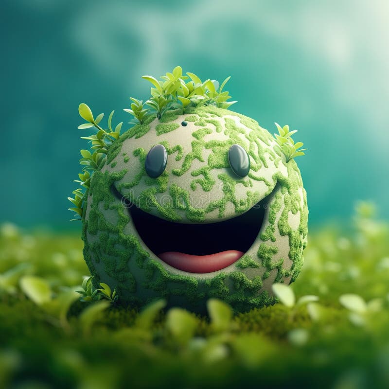 Smiling Earth. Earth Day Concept Stock Illustration - Illustration of ...